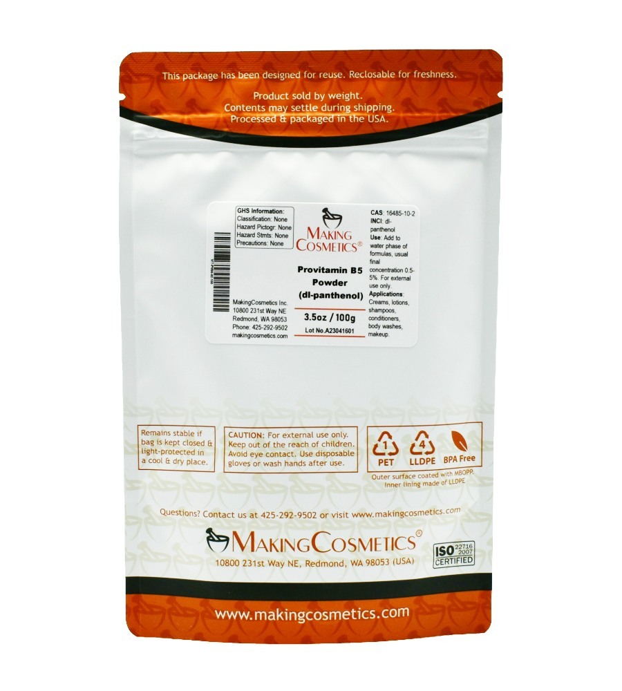Provitamin B5 Powder (dl-panthenol) | MakingCosmetics
