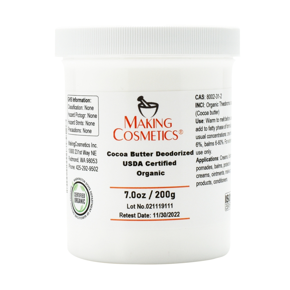 Cocoa Butter Deodorized, USDA Certified Organic 76 | MakingCosmetics