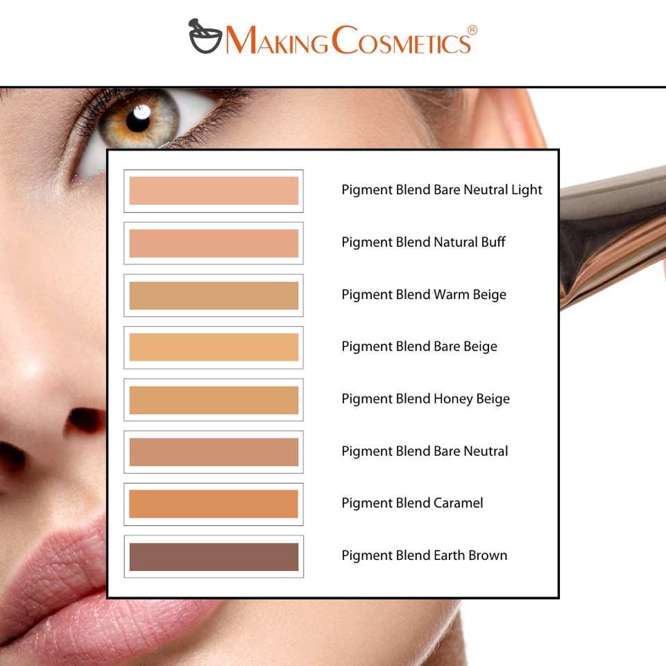 Pigment Blends, mineral makeup, titanium dioxide, iron oxides ...